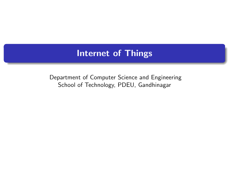 Internet of Things (IoT) Introduction