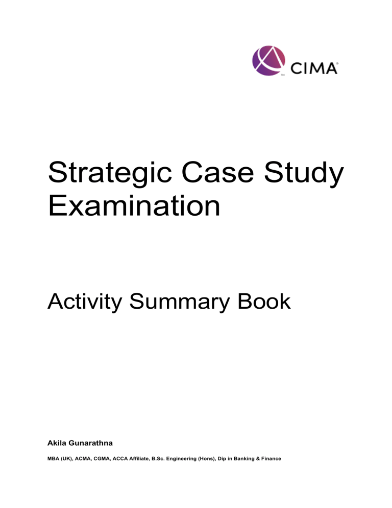Strategic Case Study Activity Summary Book
