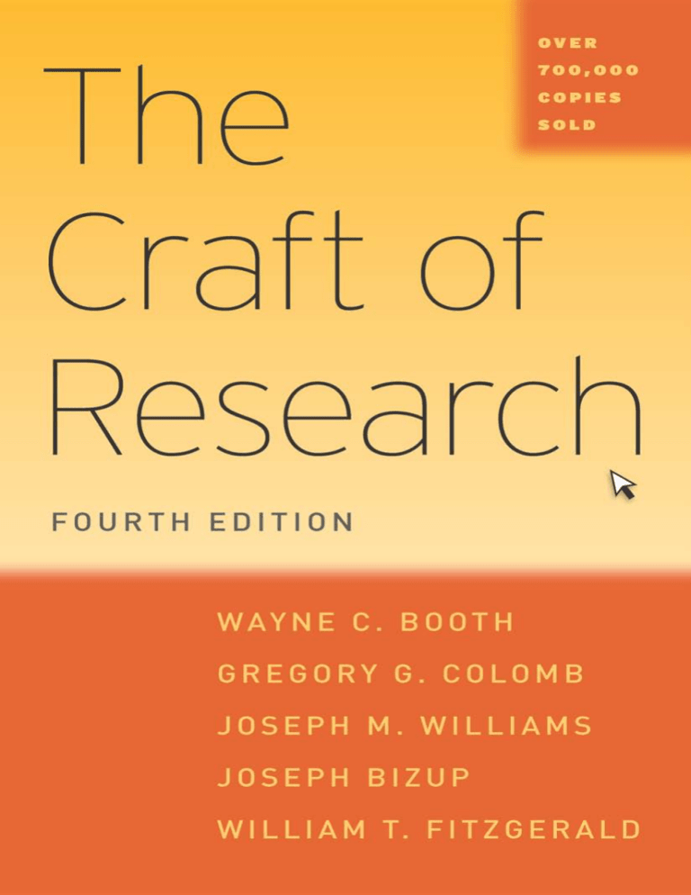The Craft of Research: A Guide to Research Methodology