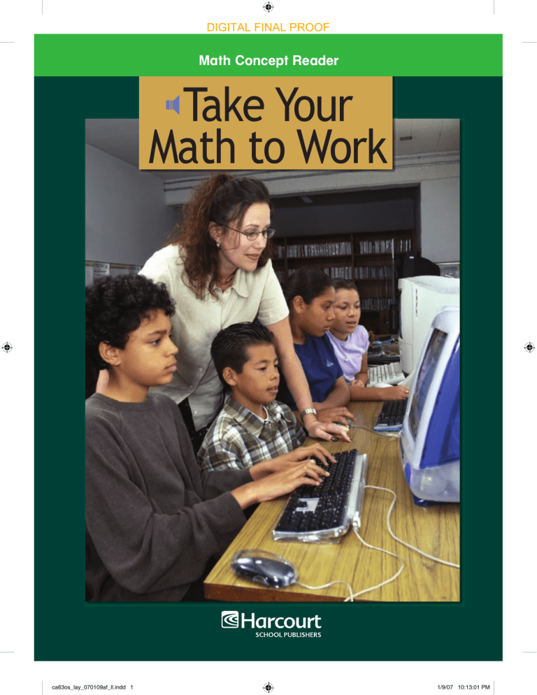 Take Your Math to Work: Math Concept Reader