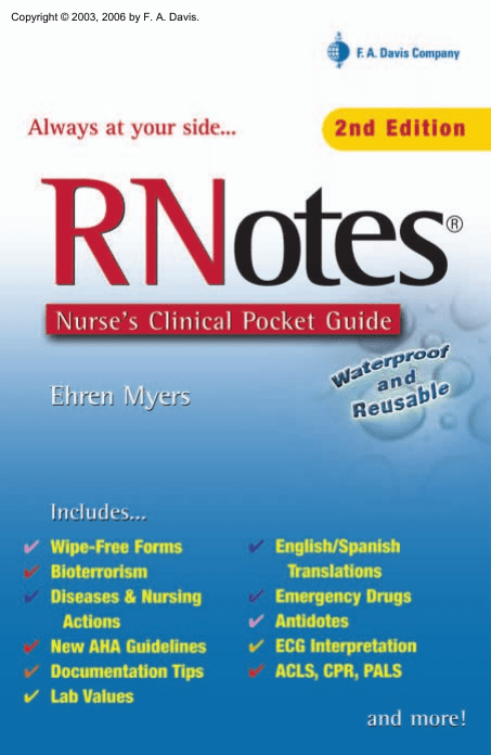 RNotes Nurse's Clinical Pocket Guide