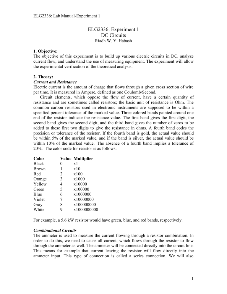 DC Circuits Lab Manual