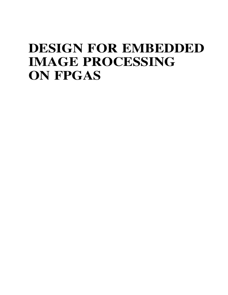 Embedded Image Processing on FPGAs Textbook