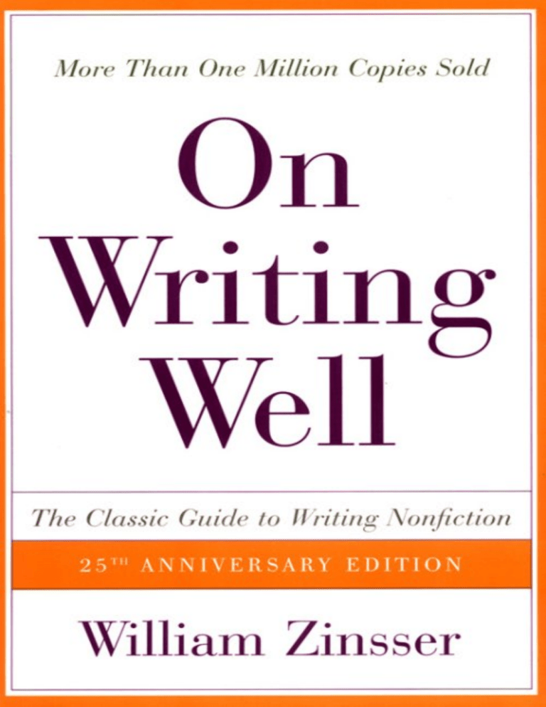 On Writing Well: Classic Guide to Nonfiction Writing