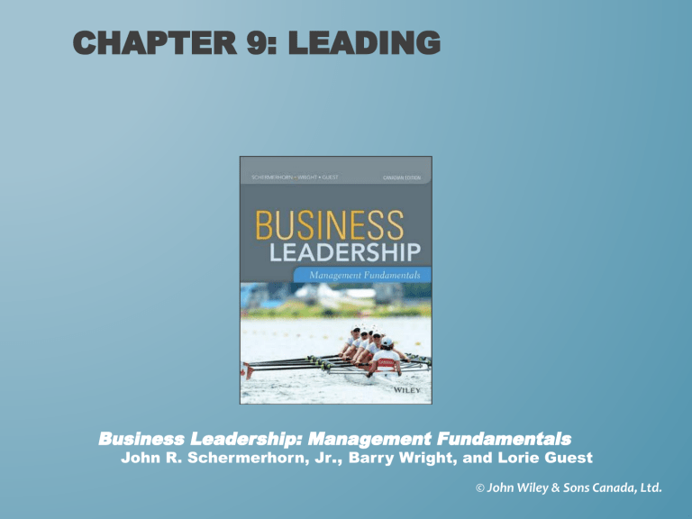 Business Leadership: Management Fundamentals