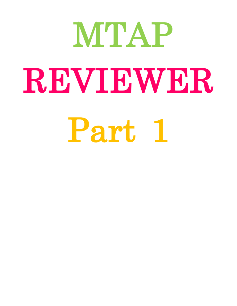 Elementary Math Reviewer: Practice Problems & Exercises
