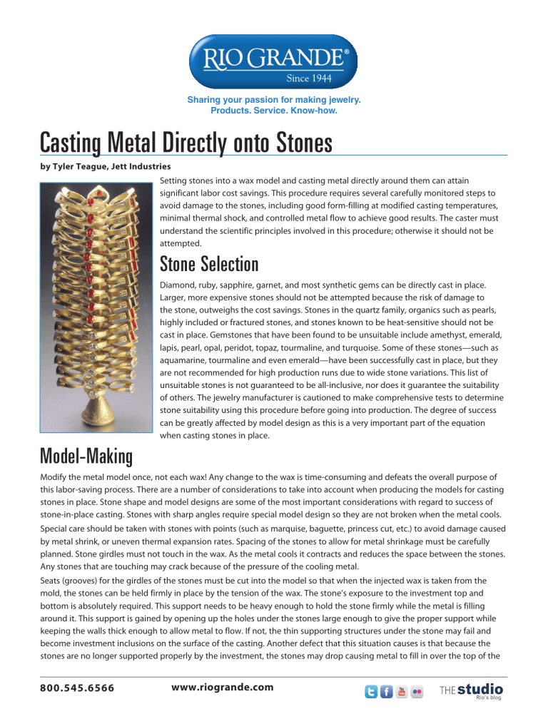 Casting Metal Directly onto Stones: Jewelry Making Guide