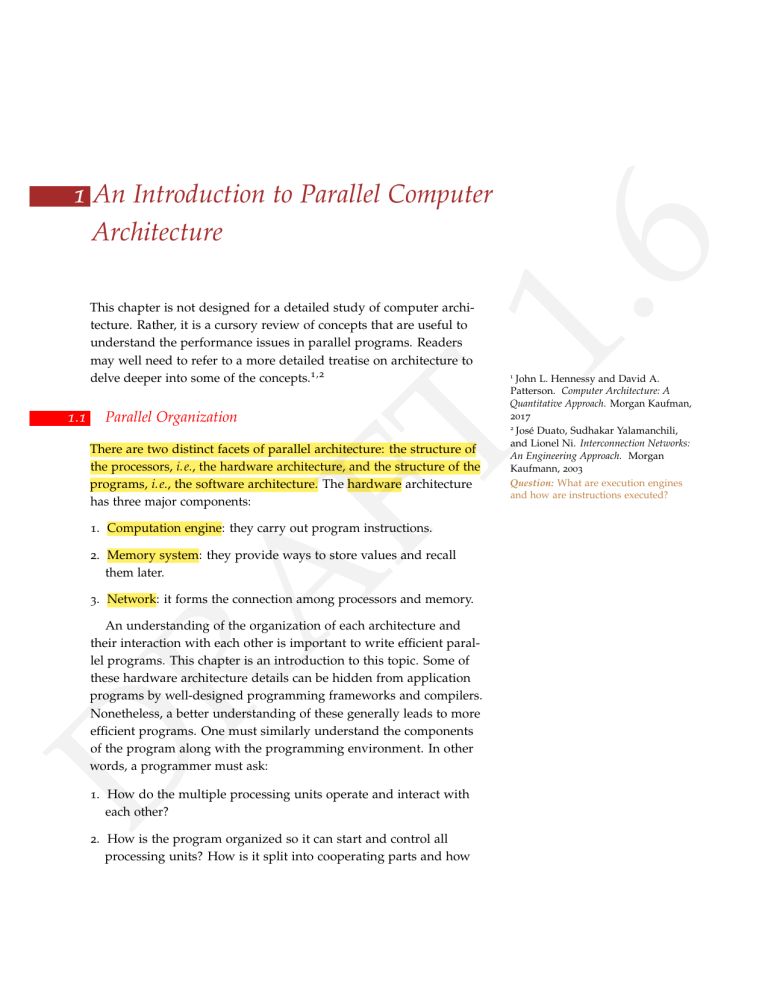 Parallel Computer Architecture Introduction