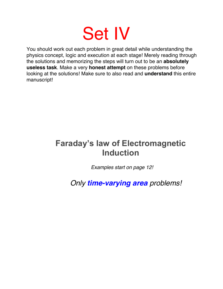 Faraday's Law: Time-Varying Area Problems