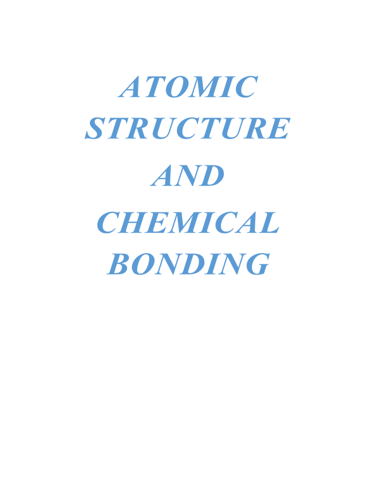 Atomic Structure & Chemical Bonding Textbook