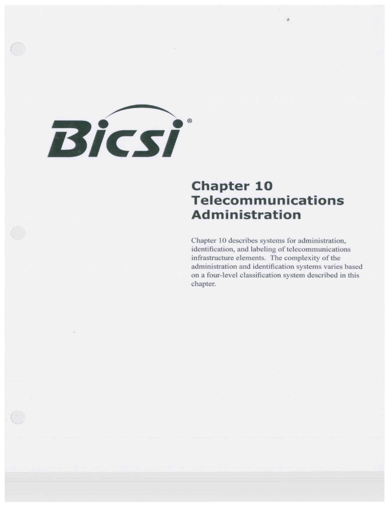 Telecommunications Administration Chapter