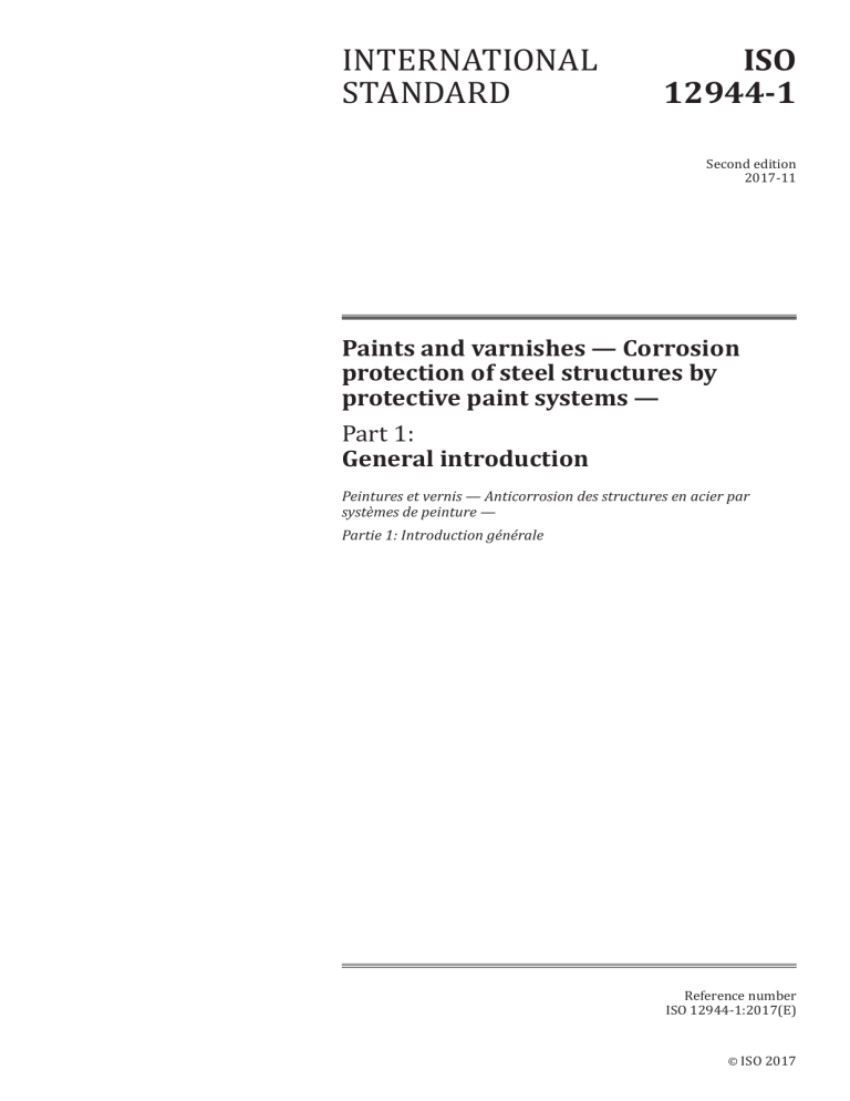 ISO 12944-1: Corrosion Protection of Steel Structures