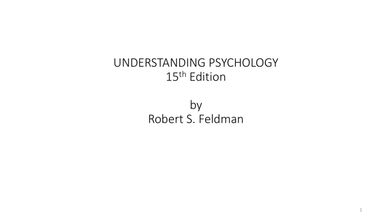 Understanding Psychology: Intro Presentation