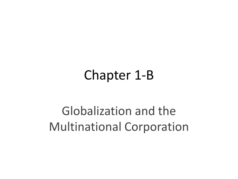 Globalization & Multinational Corporations Presentation