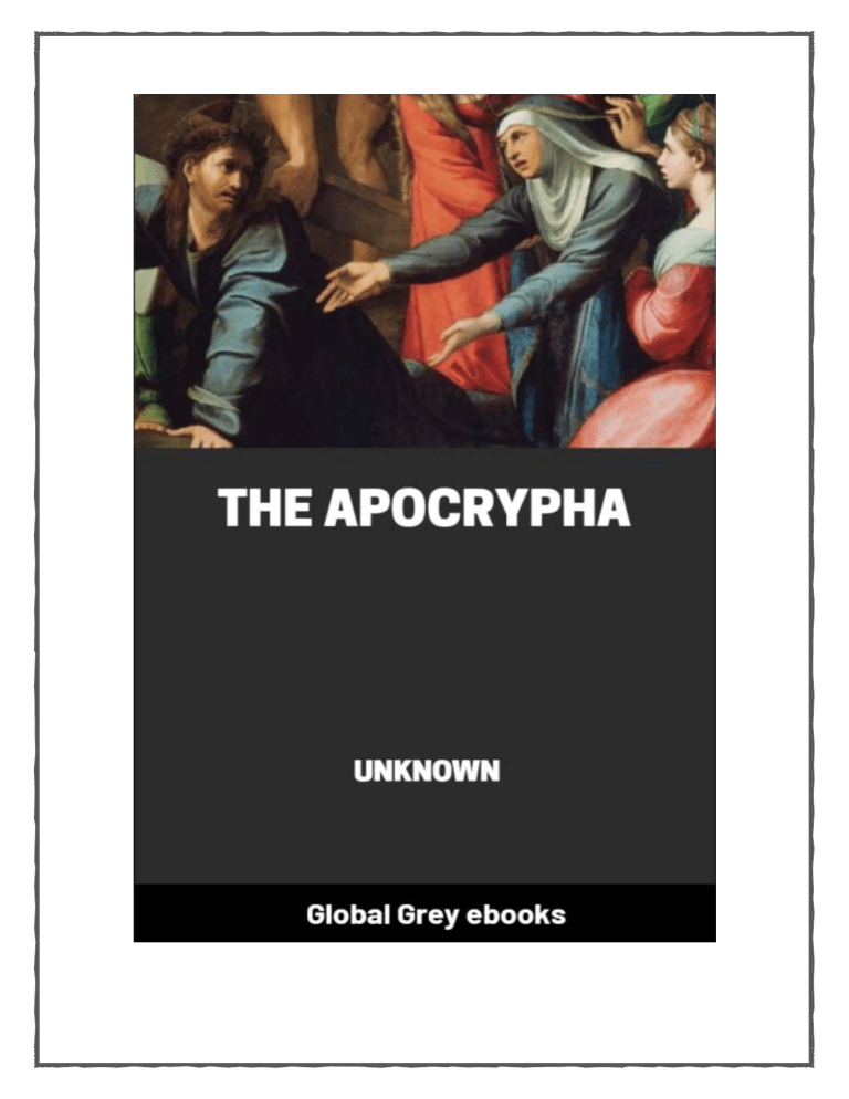 The Apocrypha: Religious Texts and Chapters
