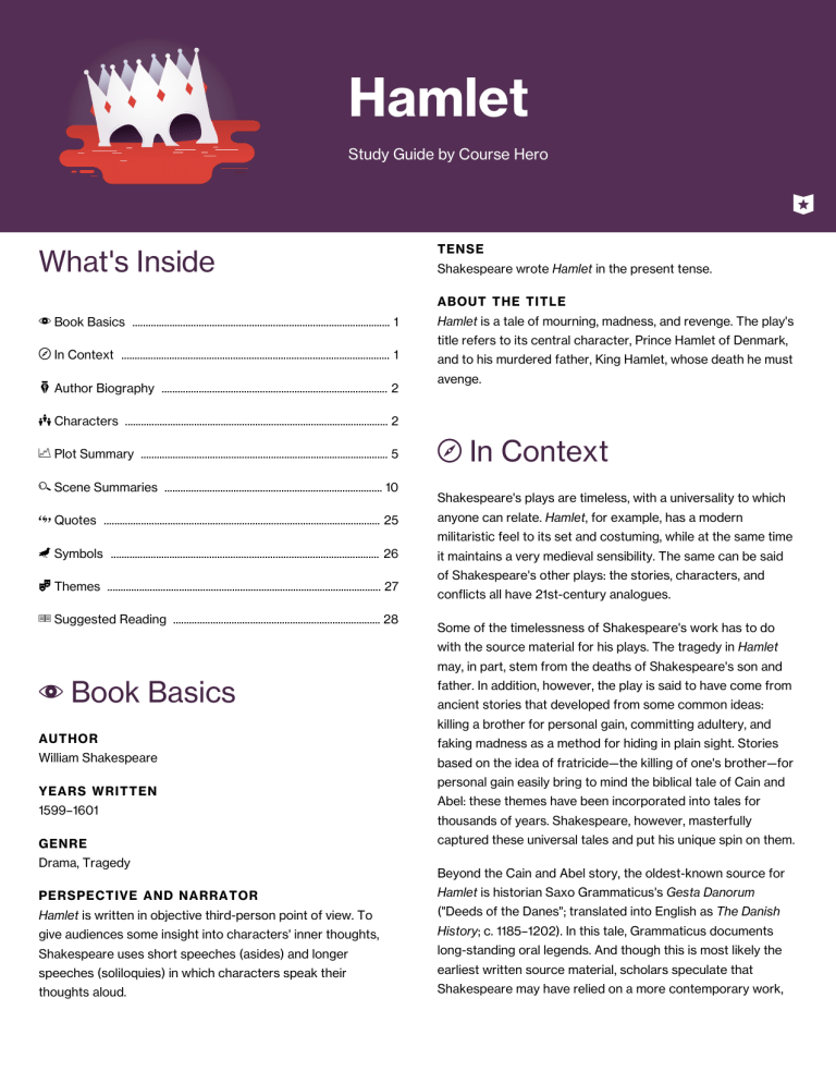 Hamlet Study Guide by Course Hero