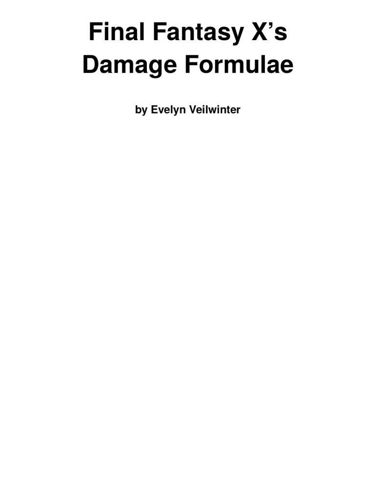 Damage Formulas