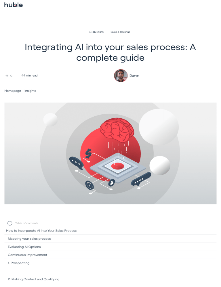 Integrating AI into Sales: A Complete Guide