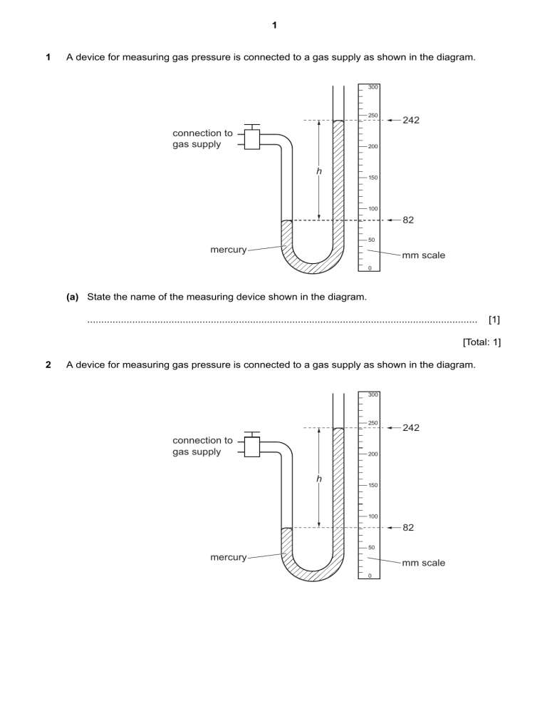 Gas Pressure Measurement Worksheet