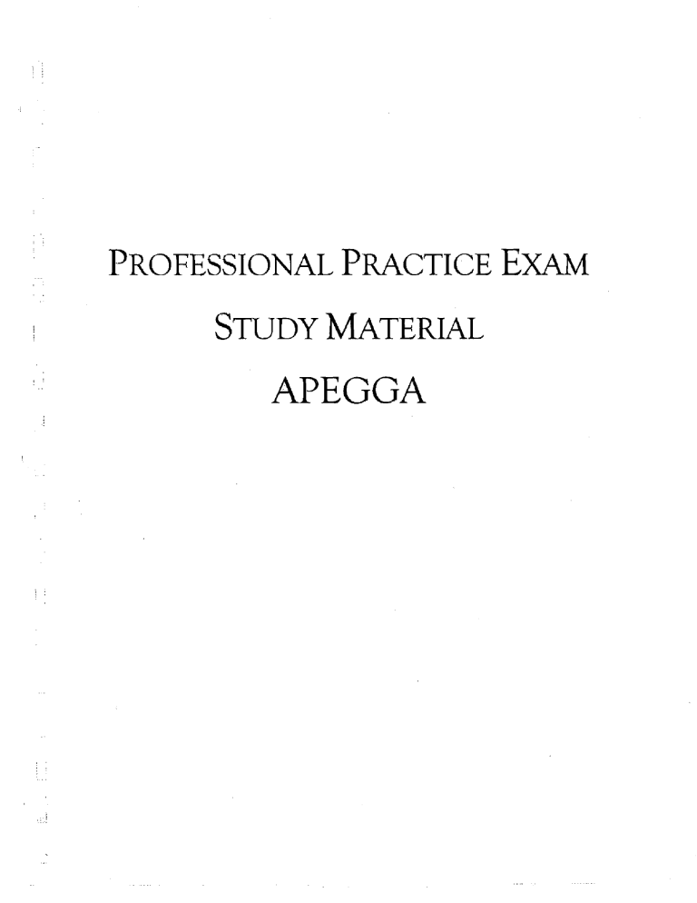 Professional Practice Exam Study Material