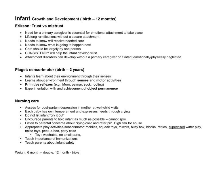 Child Growth & Development: Infant to Adolescent Stages