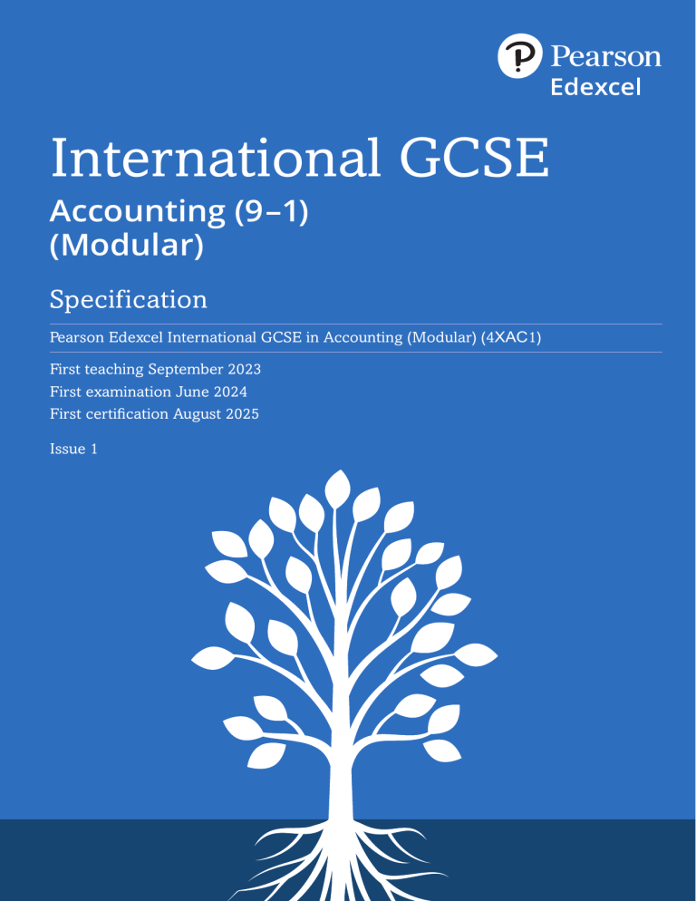 Int'l GCSE Accounting (9-1) Spec