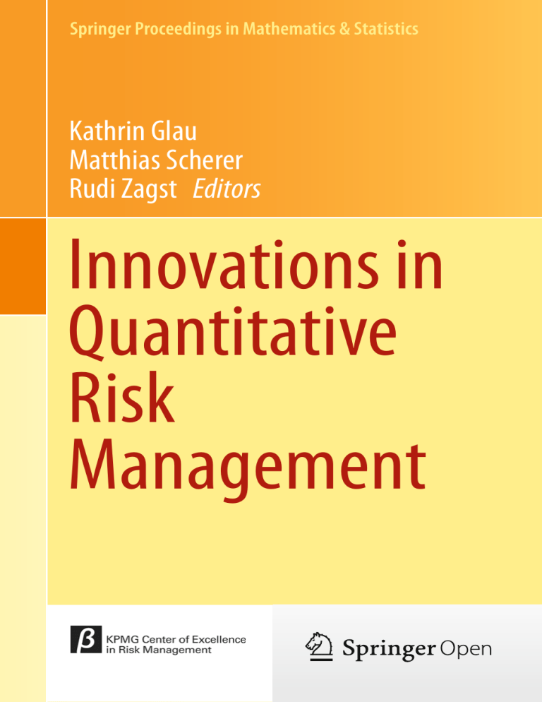 Innovations in Quantitative Risk Management Proceedings