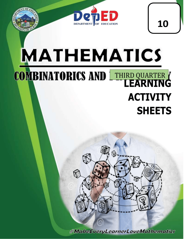 Math 10: Permutations, Combinations, Probability Activity Sheets
