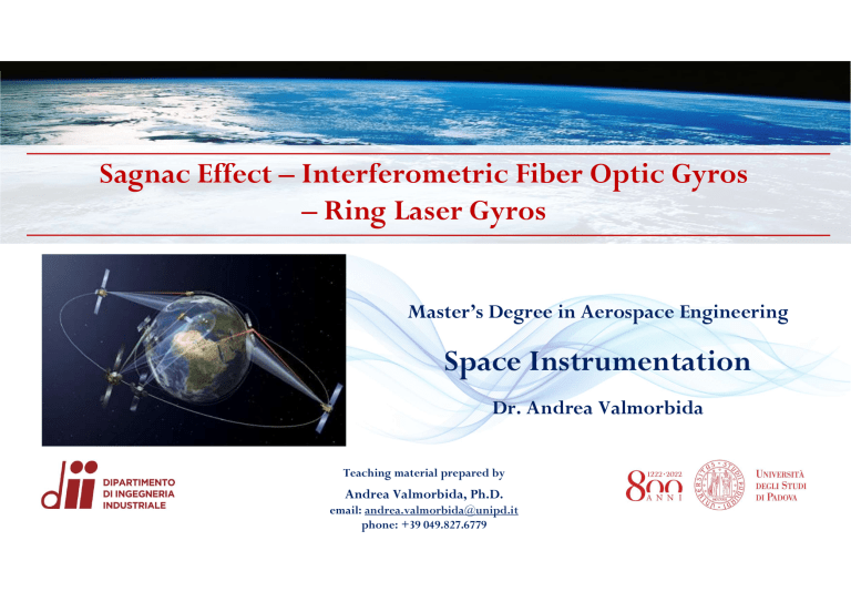 Sagnac Effect Gyros: IFOG & RLG Presentation