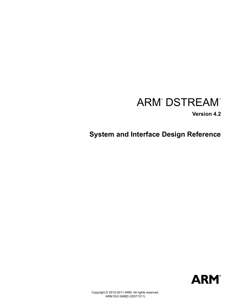 ARM DSTREAM System & Interface Design Reference