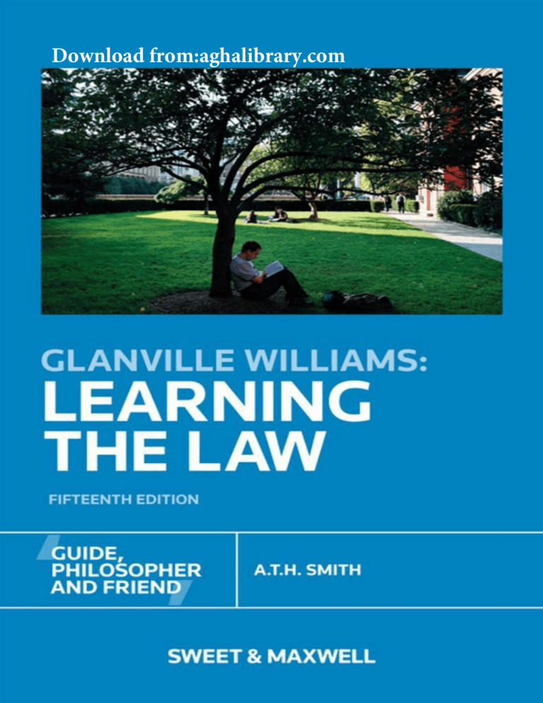 Learning the Law: A Student's Guide by Glanville Williams