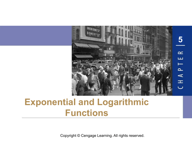 Exponential & Logarithmic Functions: Textbook Chapter