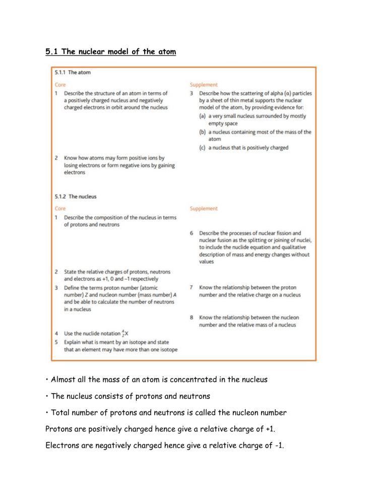 Nuclear Physics: Atomic Structure, Radioactivity, & Reactions