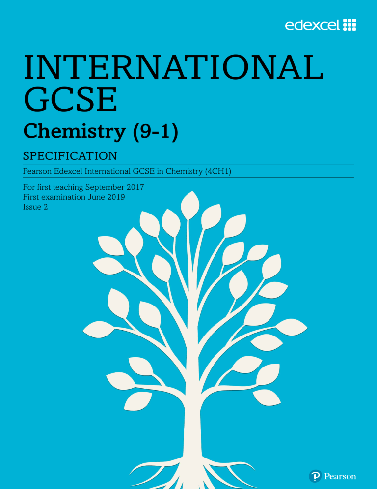Edexcel Int. GCSE Chemistry (9-1) Specification