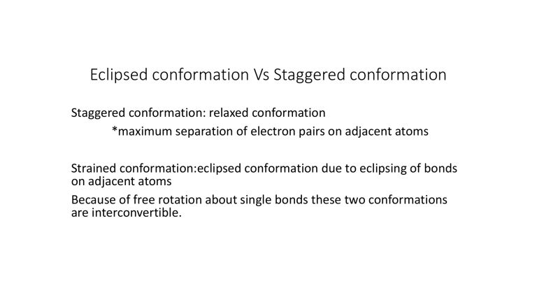 Alkane Conformations, Isomers & Nomenclature
