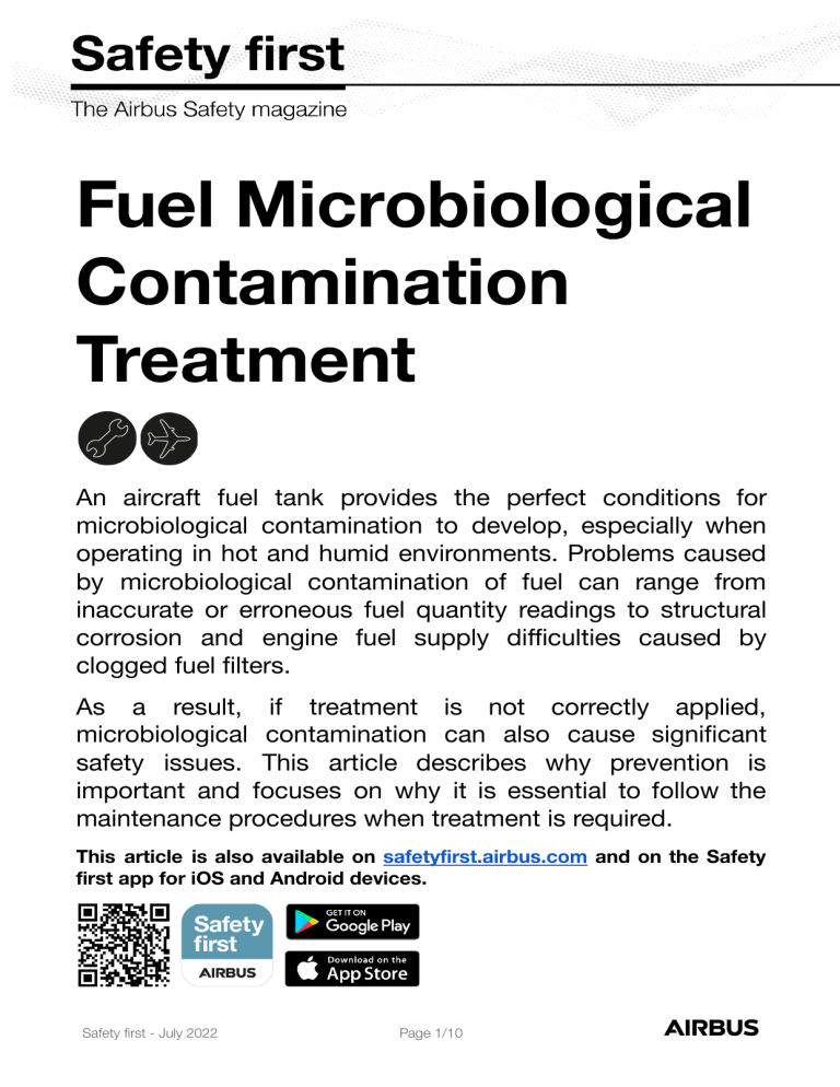 Fuel Microbiological Contamination Treatment