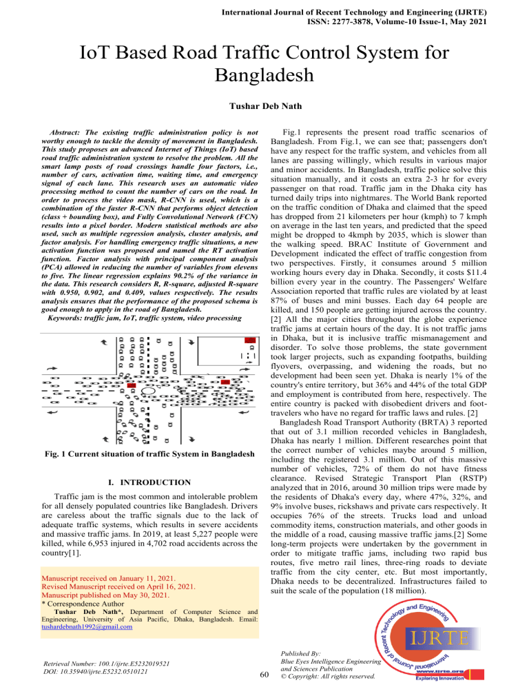IoT Traffic Control System for Bangladesh