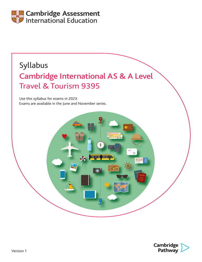 Cambridge AS & A Level Travel & Tourism 9395 Syllabus 2023