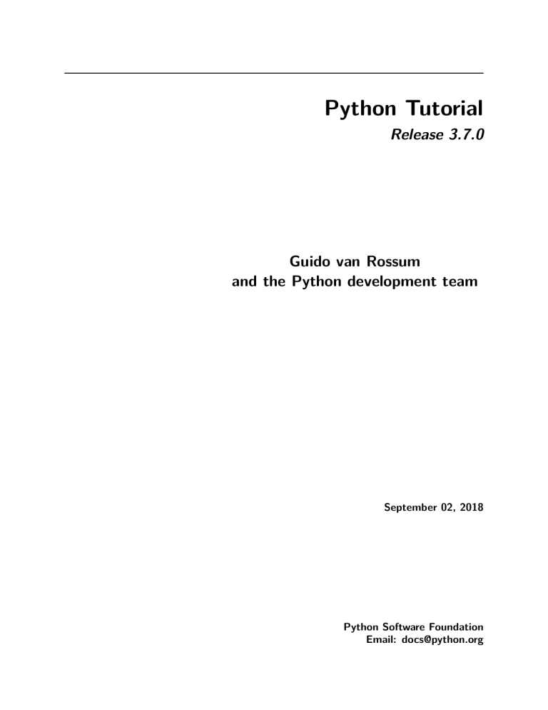 python study