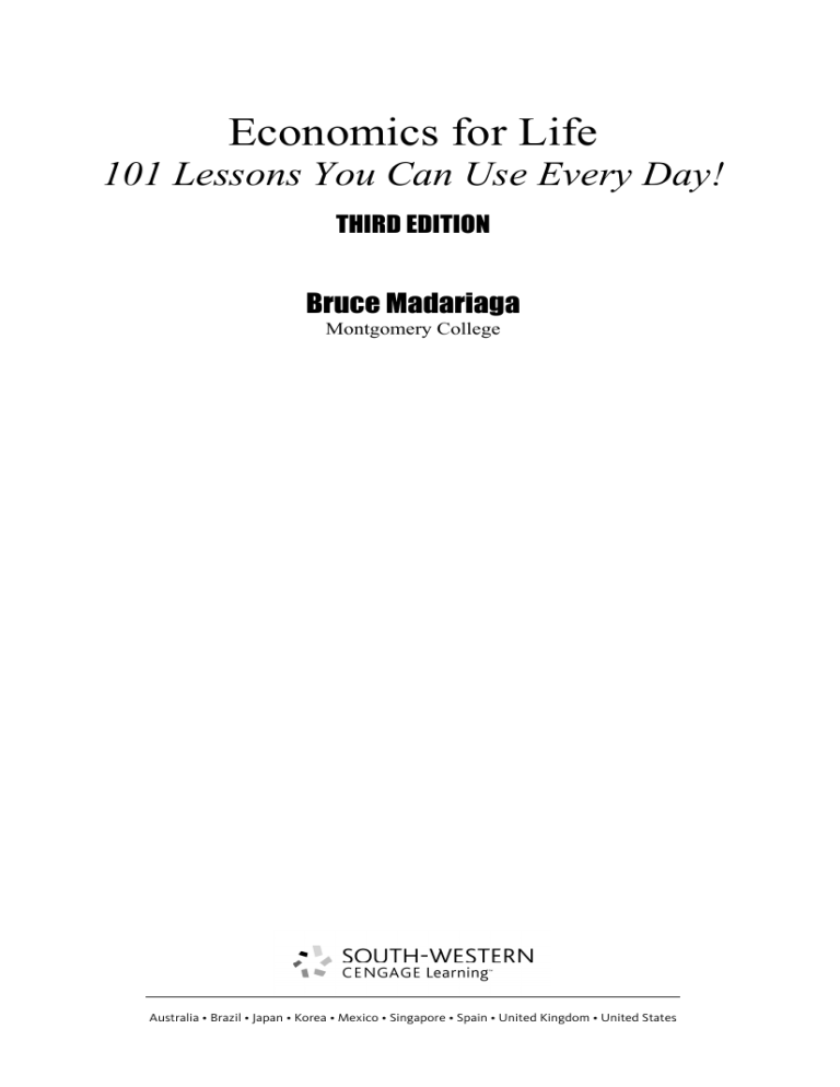 Economics for Life: 101 Lessons for Everyday Decisions