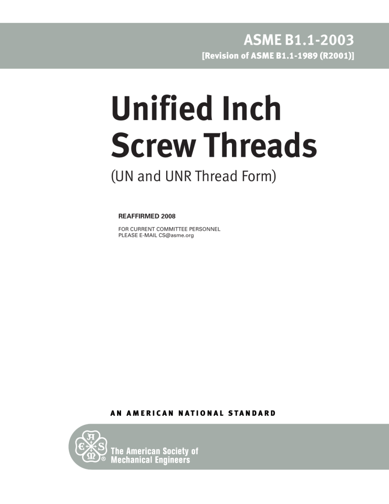 ASME B1.1 2008