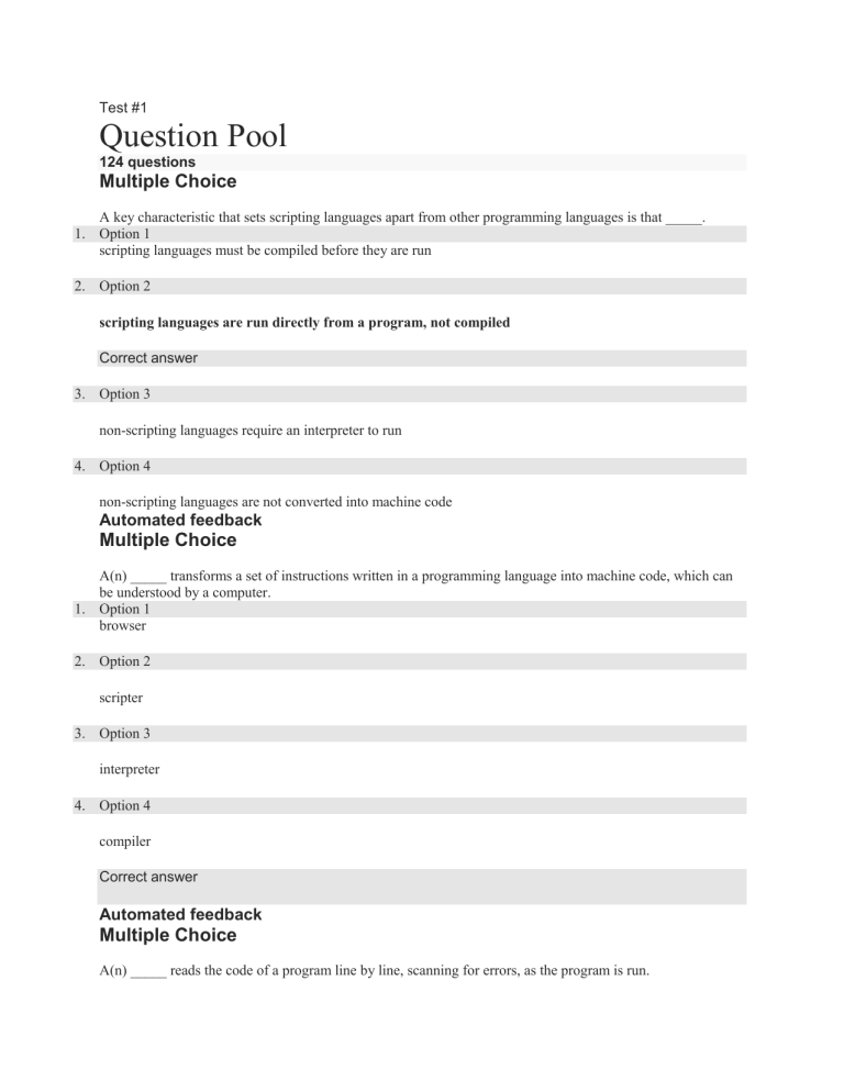 Scripting Languages Test Questions