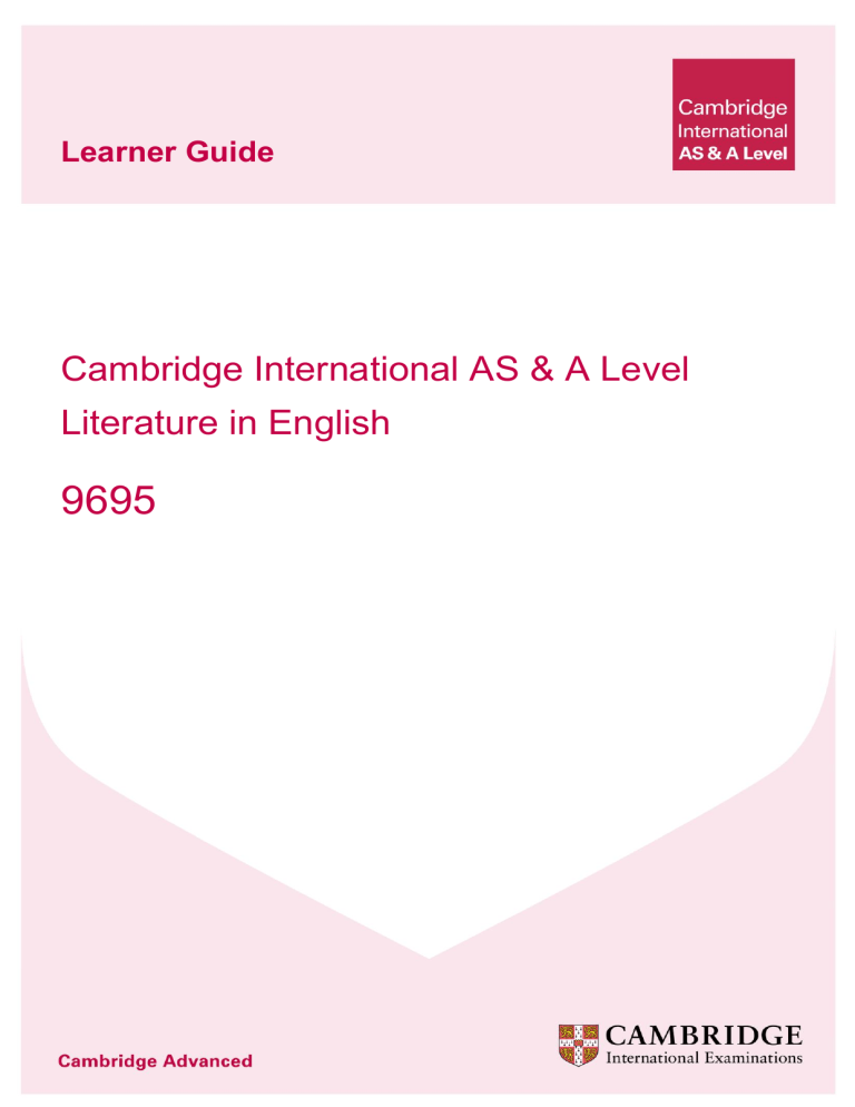 Cambridge AS & A Level Literature in English Learner Guide