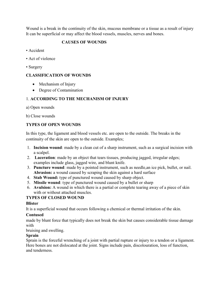 Wound Classification and Types: A Comprehensive Guide