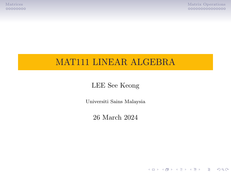 Matrices & Matrix Operations: Linear Algebra