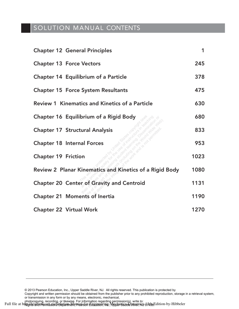 Engineering Mechanics Dynamics Solution Manual