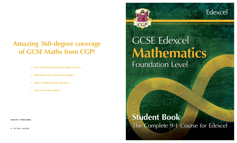 GCSE Maths Edexcel Student Book Foundation