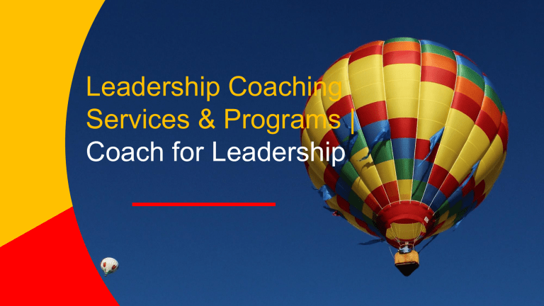 Leadership Coaching Services & Programs