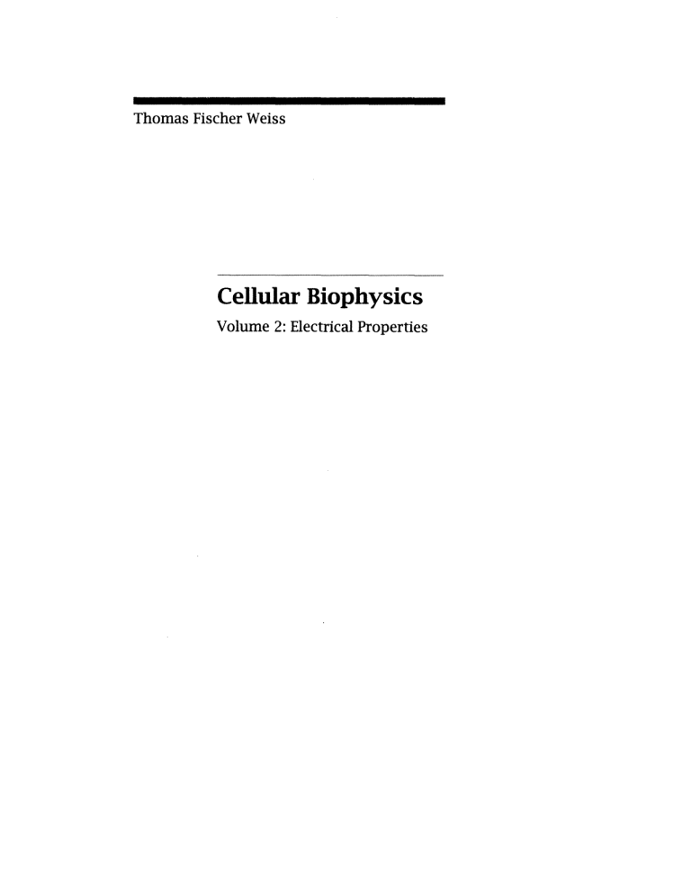 Cellular Biophysics: Electrical Properties Textbook