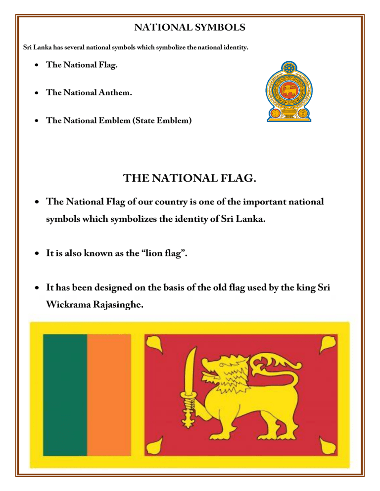 Sri Lanka National Symbols: The National Flag